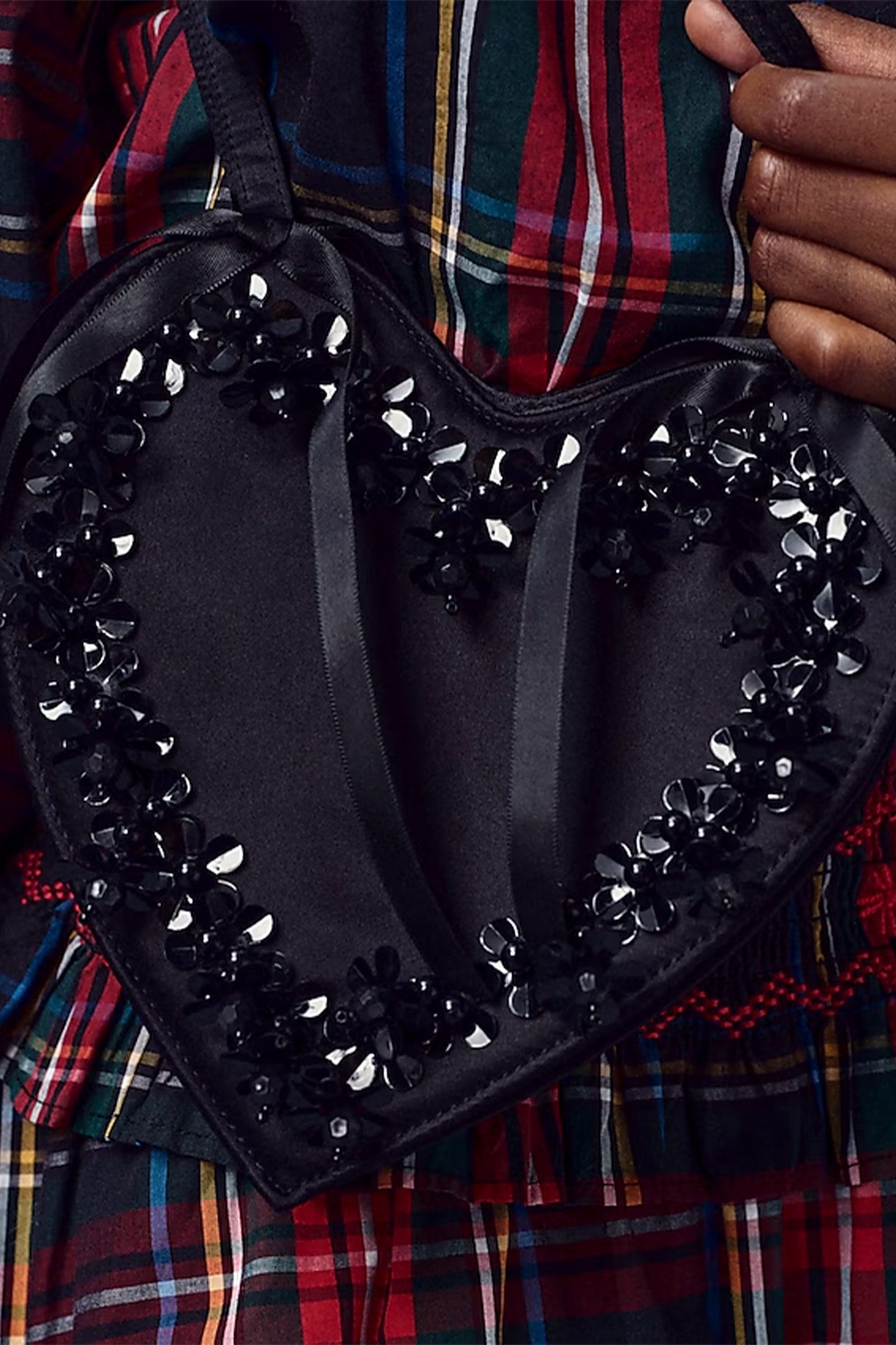 embellished satin heart purse – Wardrobe Icons