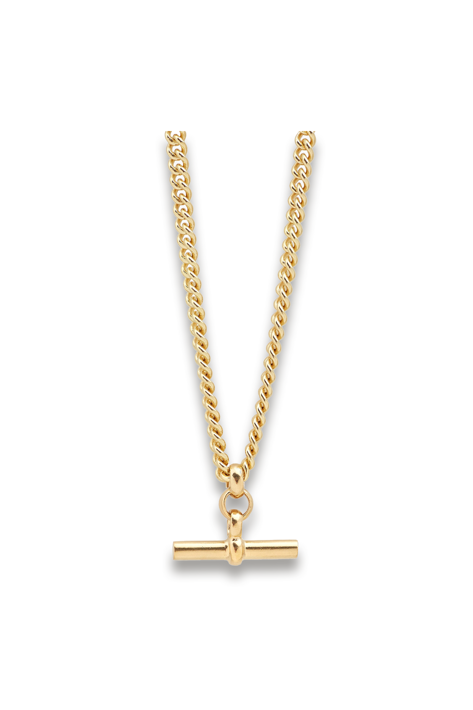 Gold T-bar Curb Link Necklace – Wardrobe Icons