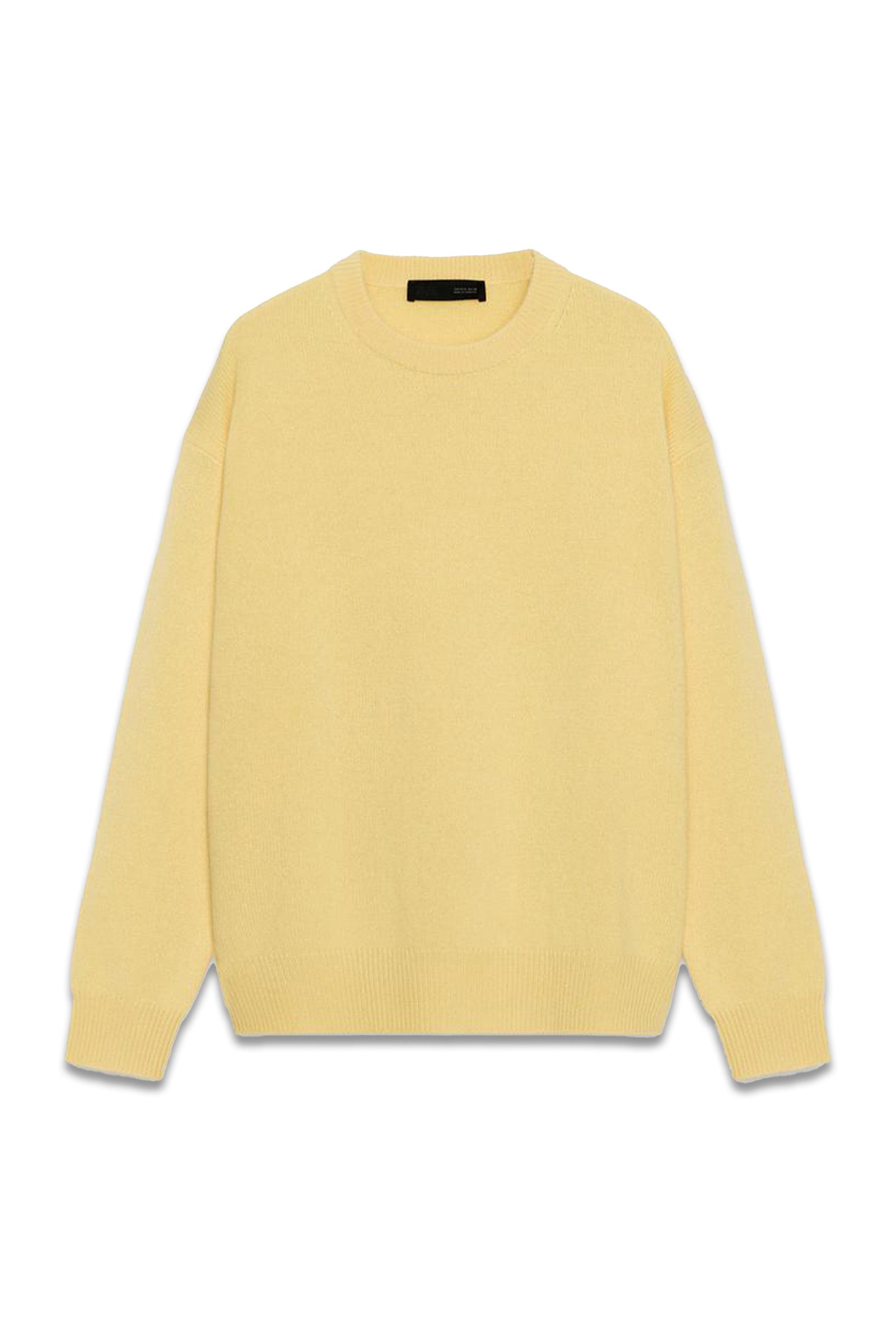 Long-sleeve 100% Cashmere Jumper in Yellow – Wardrobe Icons
