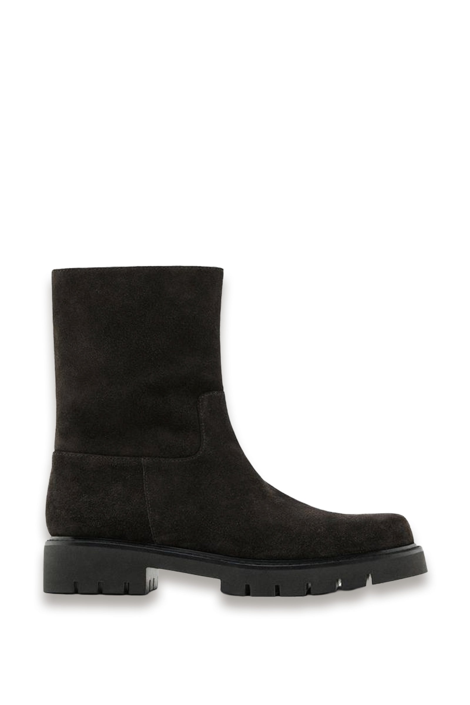 Split Suede Ankle Boots With Track Sole – Wardrobe Icons