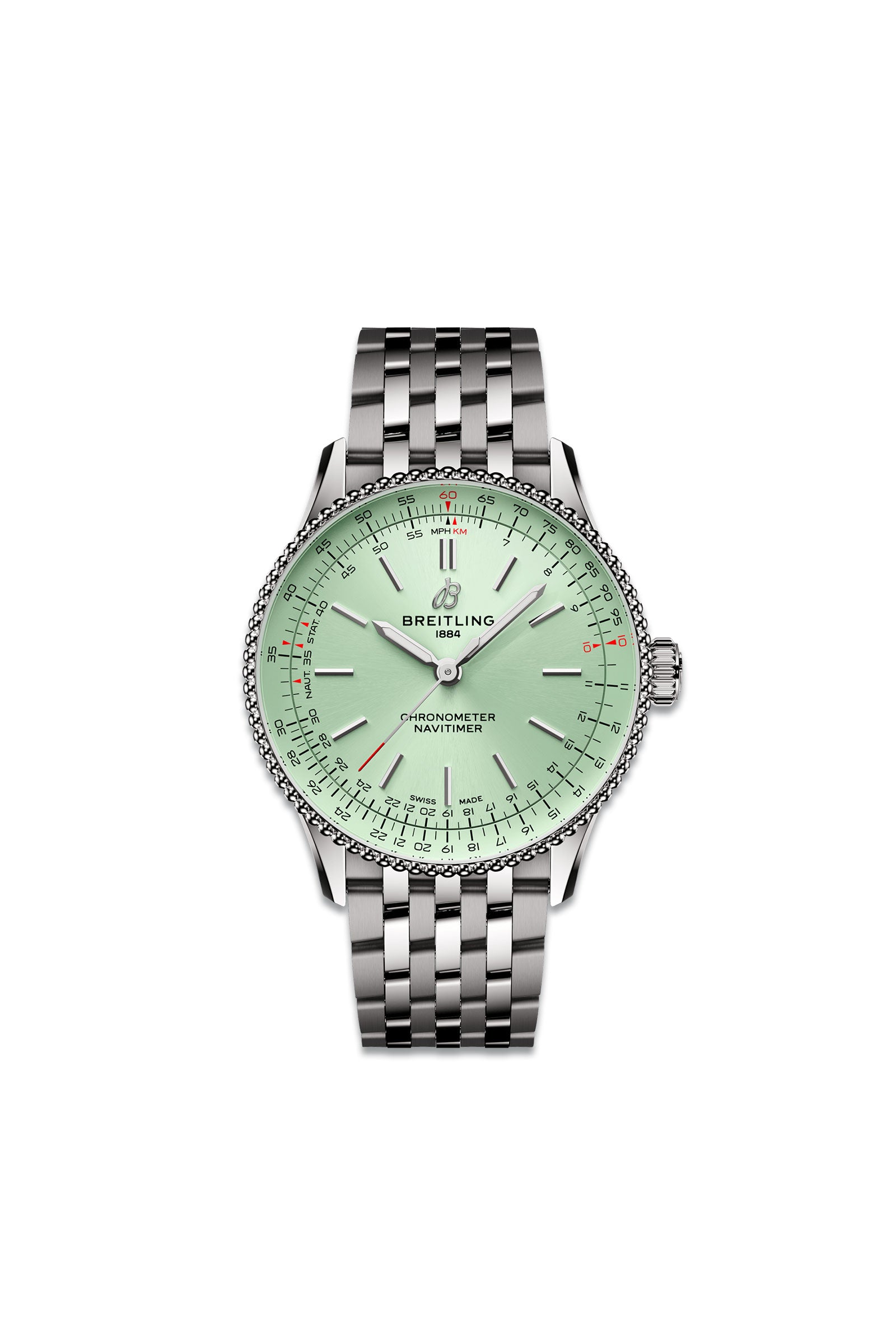 Navitimer Automatic 36 With Green Dial & Stainless Steel Strap ...