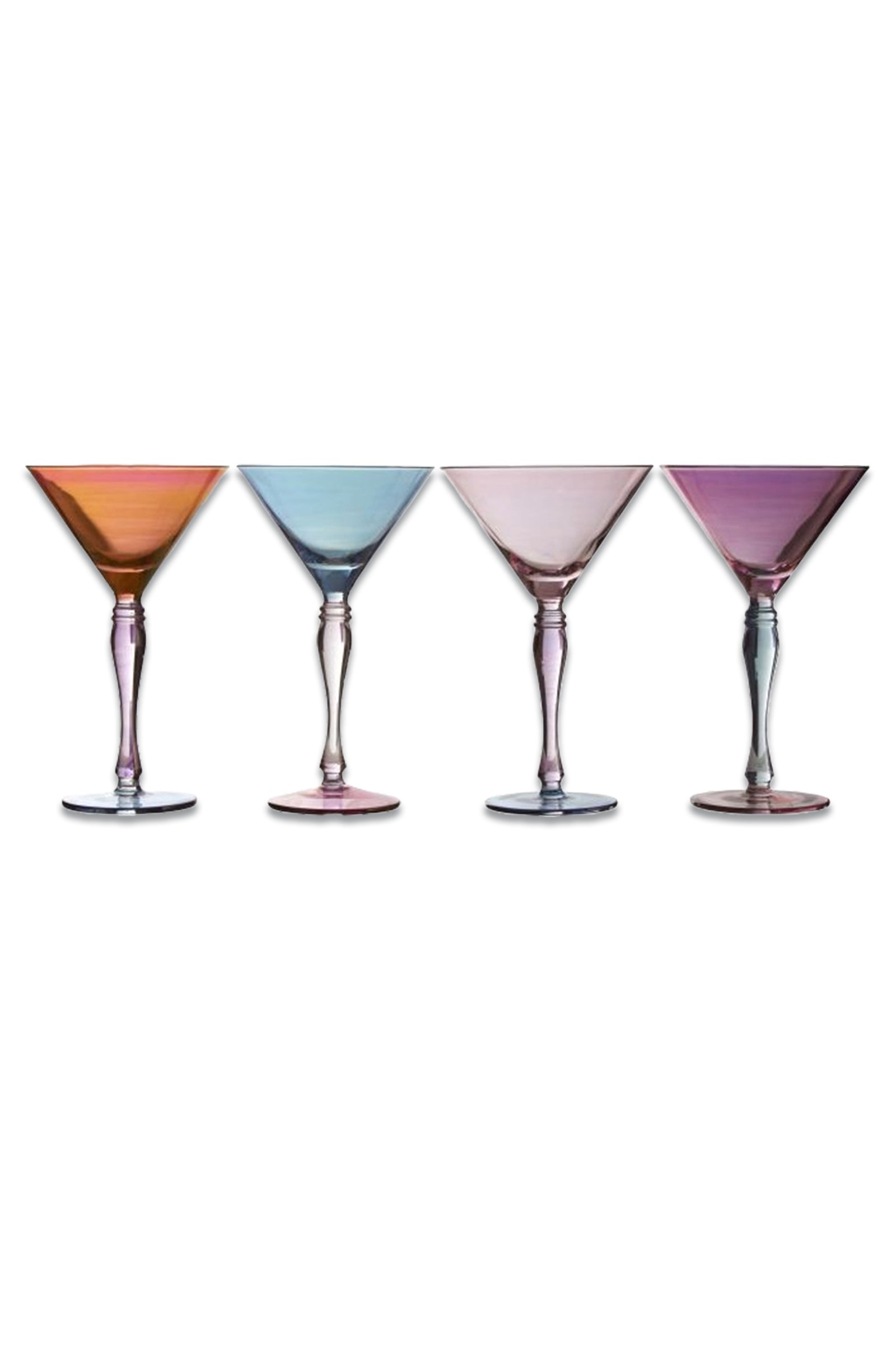 Assorted Colours Set Of 4 Aurora Cocktail Glasses – Wardrobe Icons