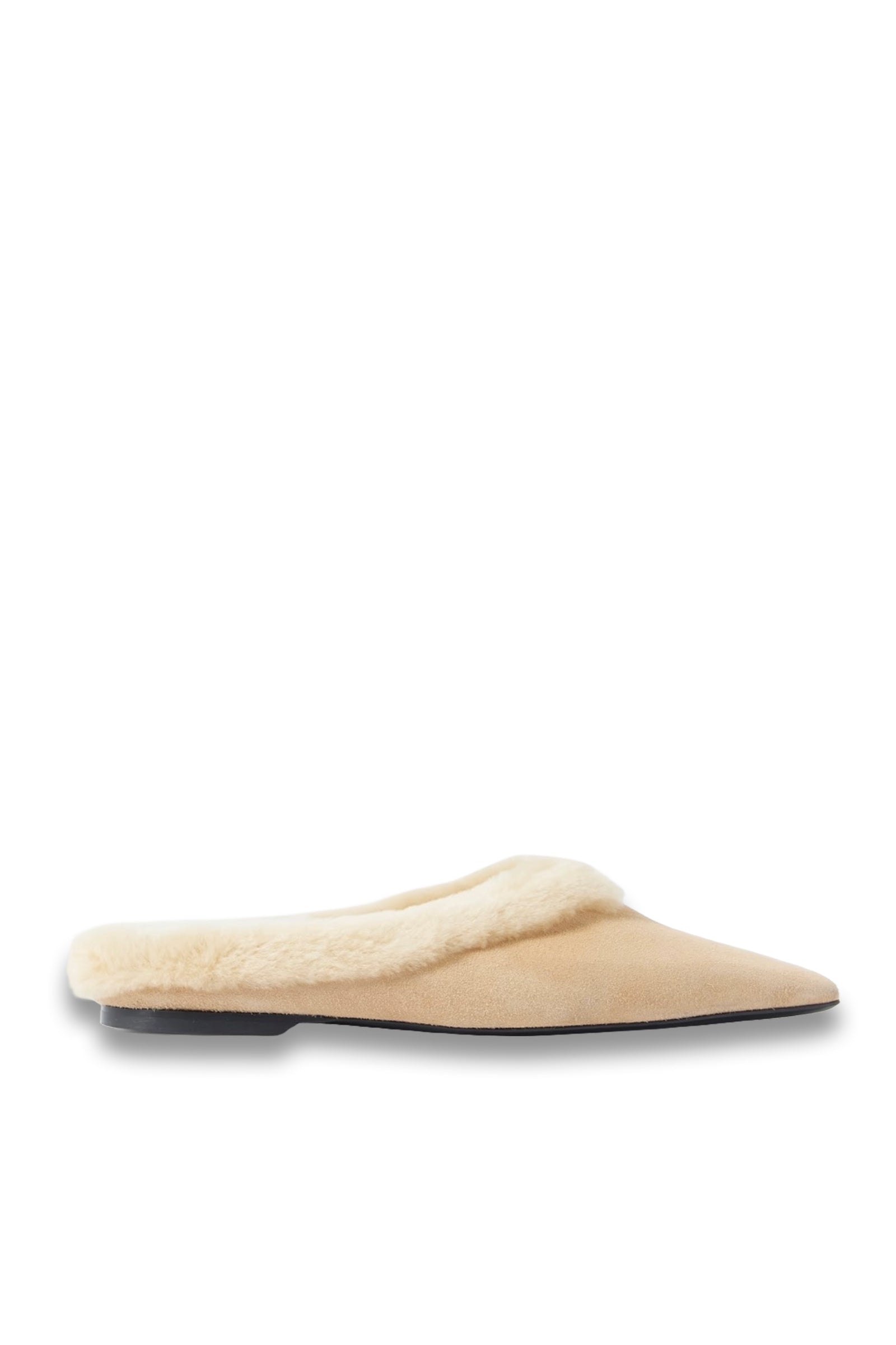 Shearling-trimmed Suede Slippers – Wardrobe Icons