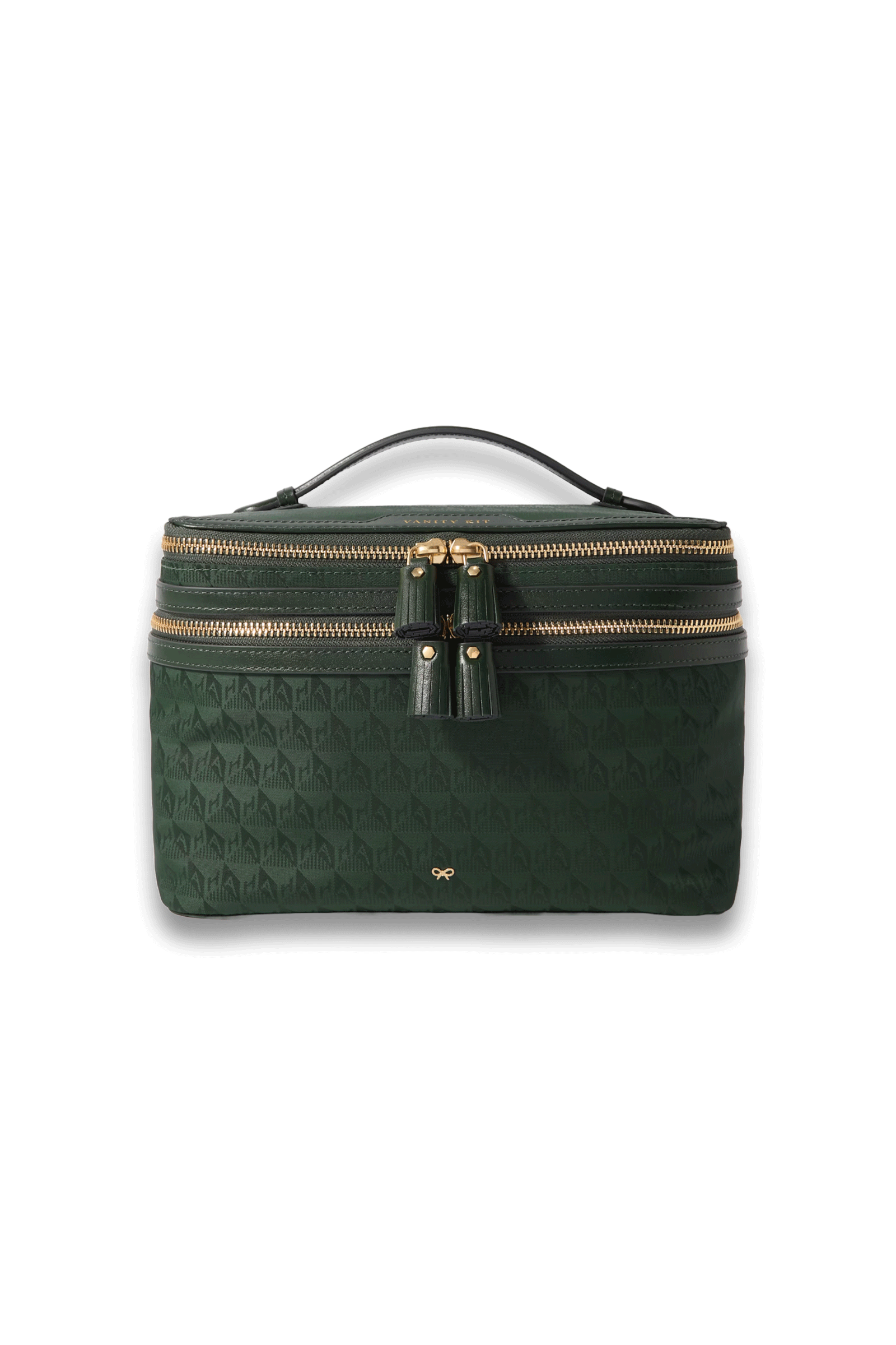 Vanity Kit Leather-Trimmed Nylon-Jacquard Cosmetics Case – Wardrobe Icons