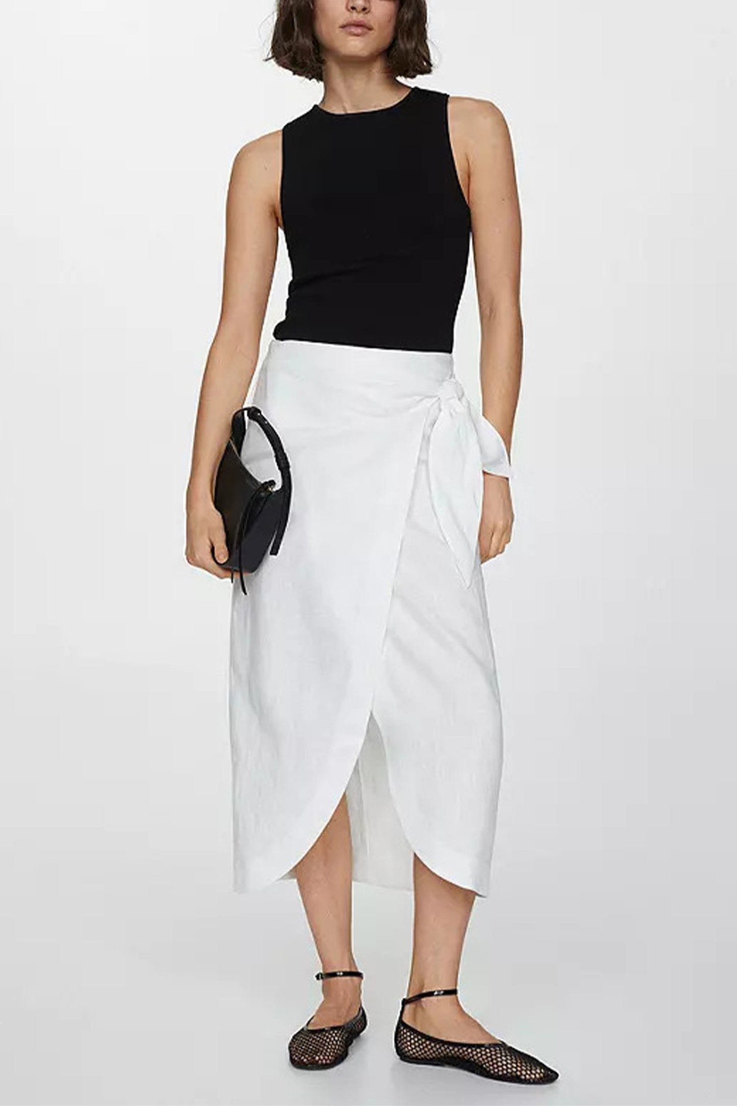 Pareo Linen Wrap Skirt, in White – Wardrobe Icons